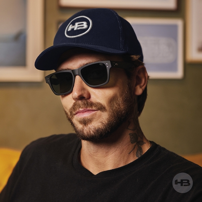 Óculos de Sol HB Foster - Preto Fosco 52 - Óculos de Sol HB Foster ...