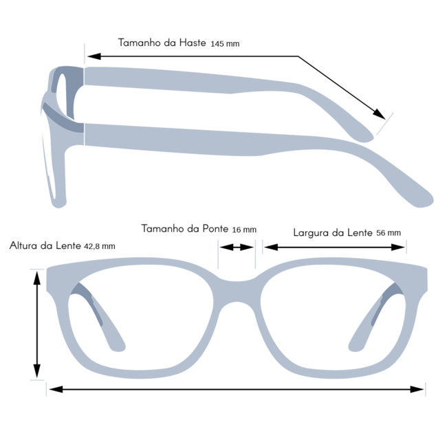 Armação de Óculos Hugo Boss 1582 PJP - Azul 56 - Fibra de Carbono ...