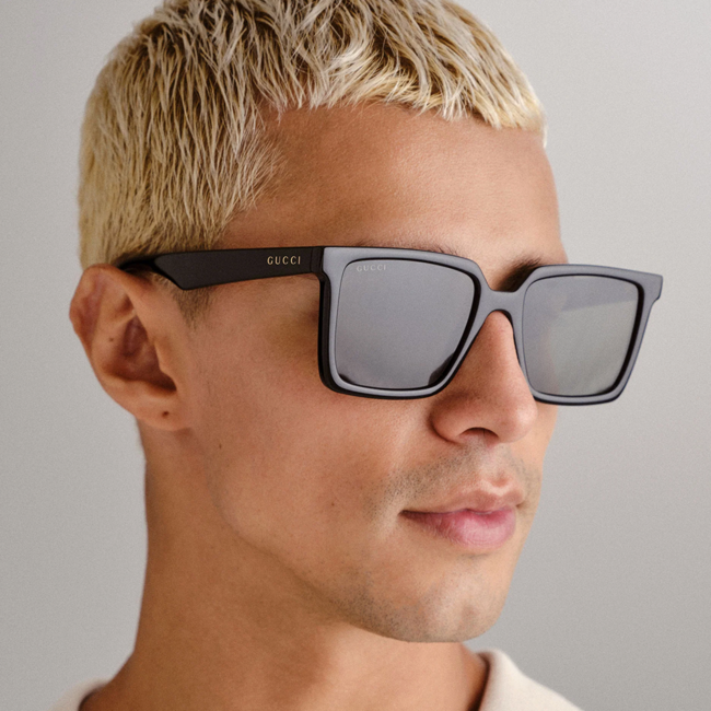 Óculos de Sol Gucci GG1540S 001 - Preto Brilhante 55 - Óculos de Sol ...